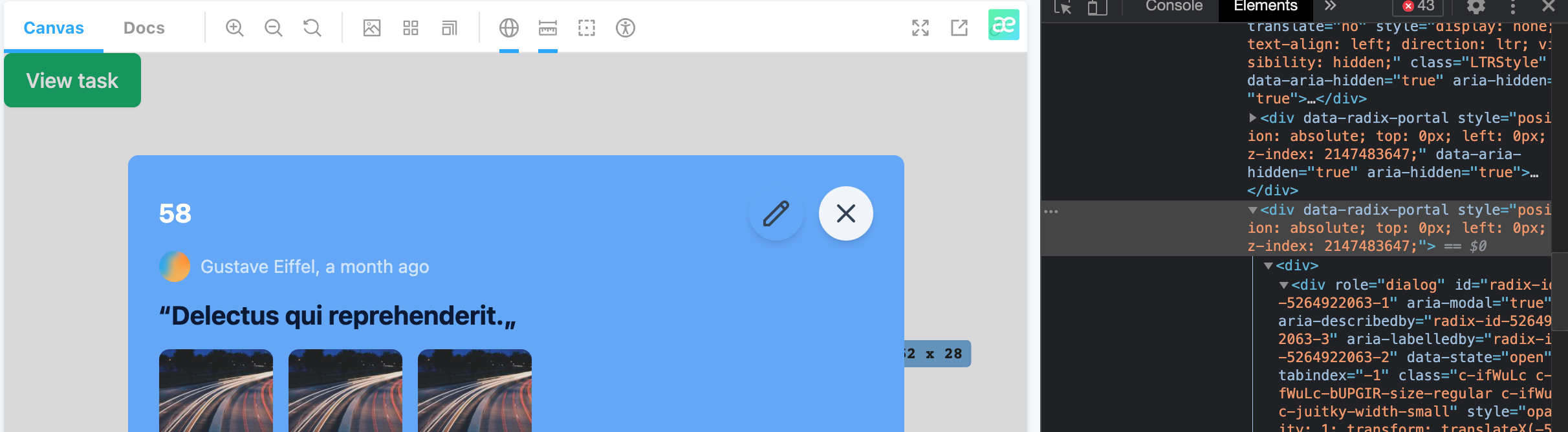 Bug with measure tool: measure is shown under elements with really high z-index · Issue #15859 ...