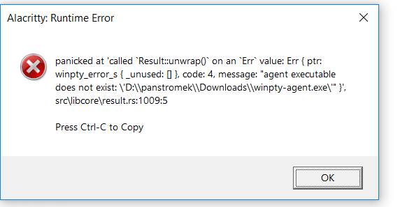 Windows build panicks on `unwrap()` · Issue #2085 · alacritty/alacritty · GitHub