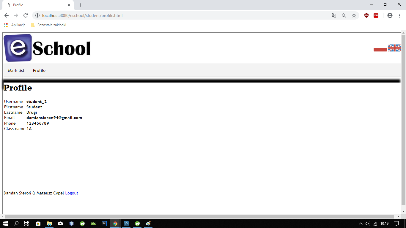 GitHub - Sieron94PL/eschool-spring-framework-app