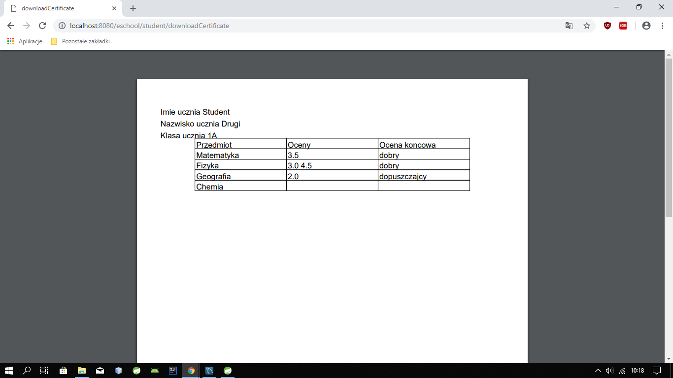 GitHub - Sieron94PL/eschool-spring-framework-app