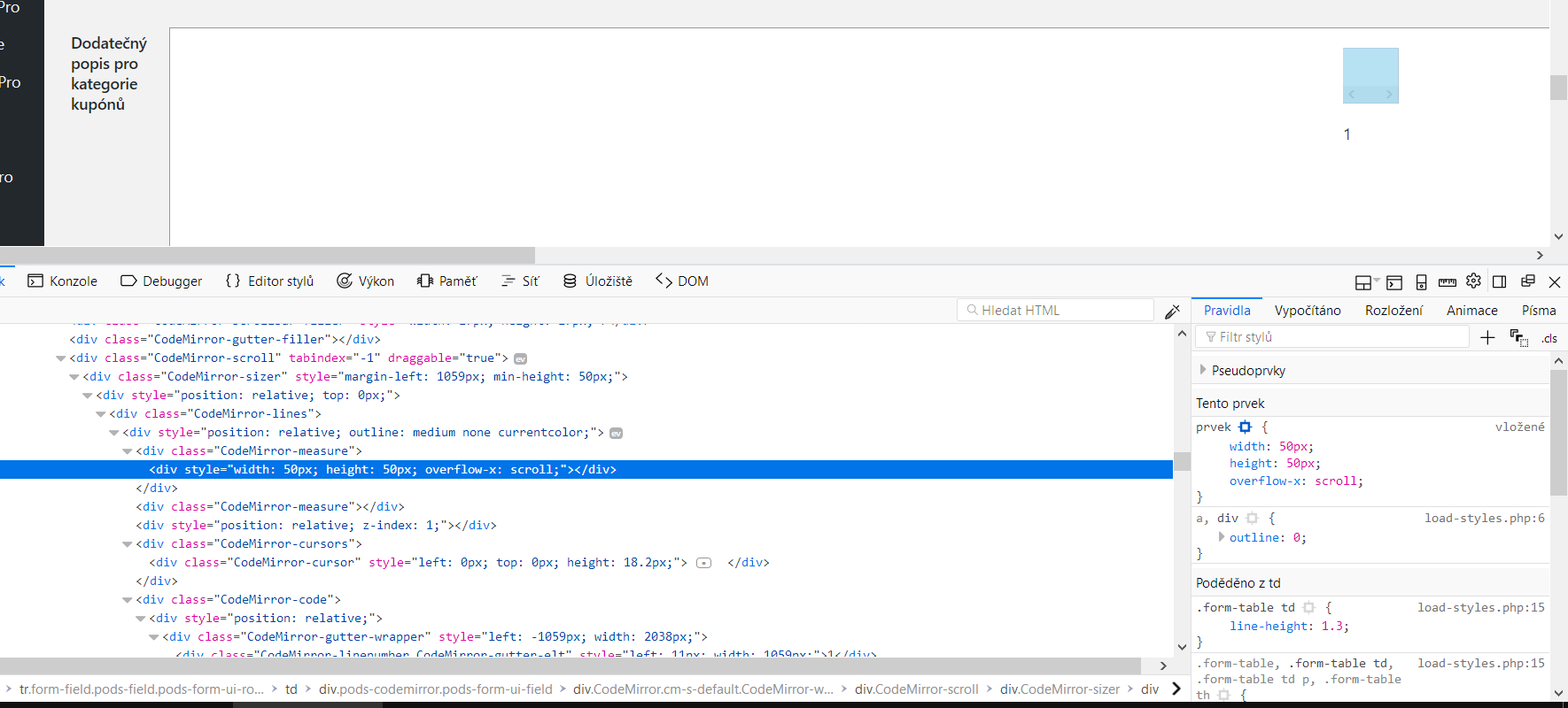 Code Syntax Fields Overflowing primary container on Taxonomy/Category post 2.7.2 · Issue #4913 ...