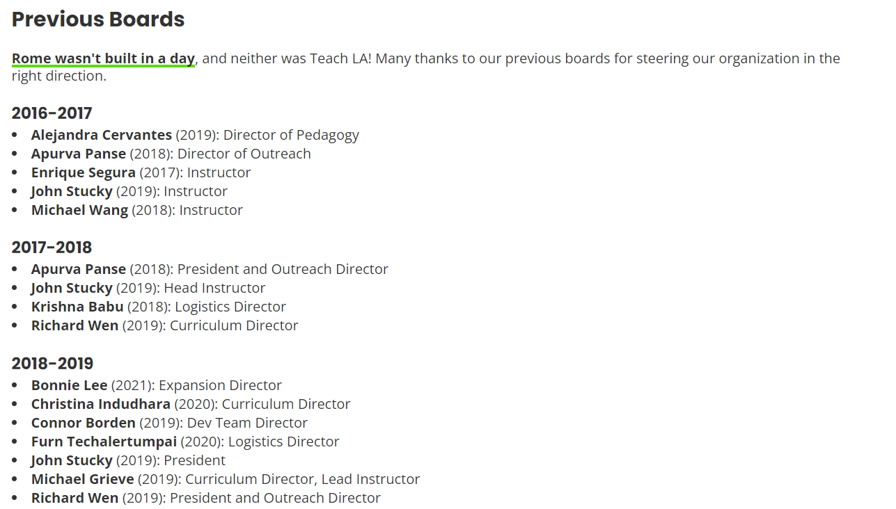 Change CSS of Previous Boards Section · Issue #435 · uclaacm/teach-la-website · GitHub