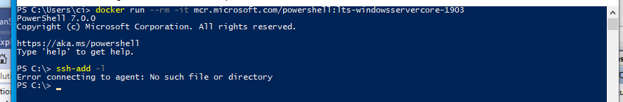 Connecting to the ssh-agent's pipe from within a Windows Docker container · Issue #1586 ...