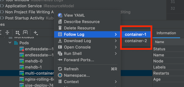 cannot follow logs for a pod with multiple containers · Issue #461 ...