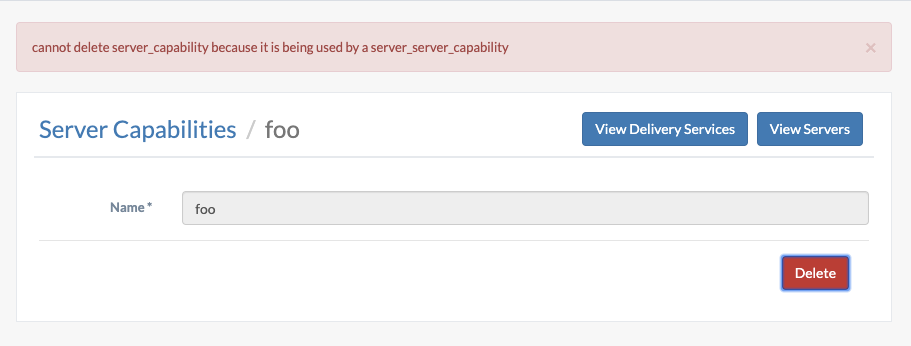 To: INternal server error when server capability associated with Server ...