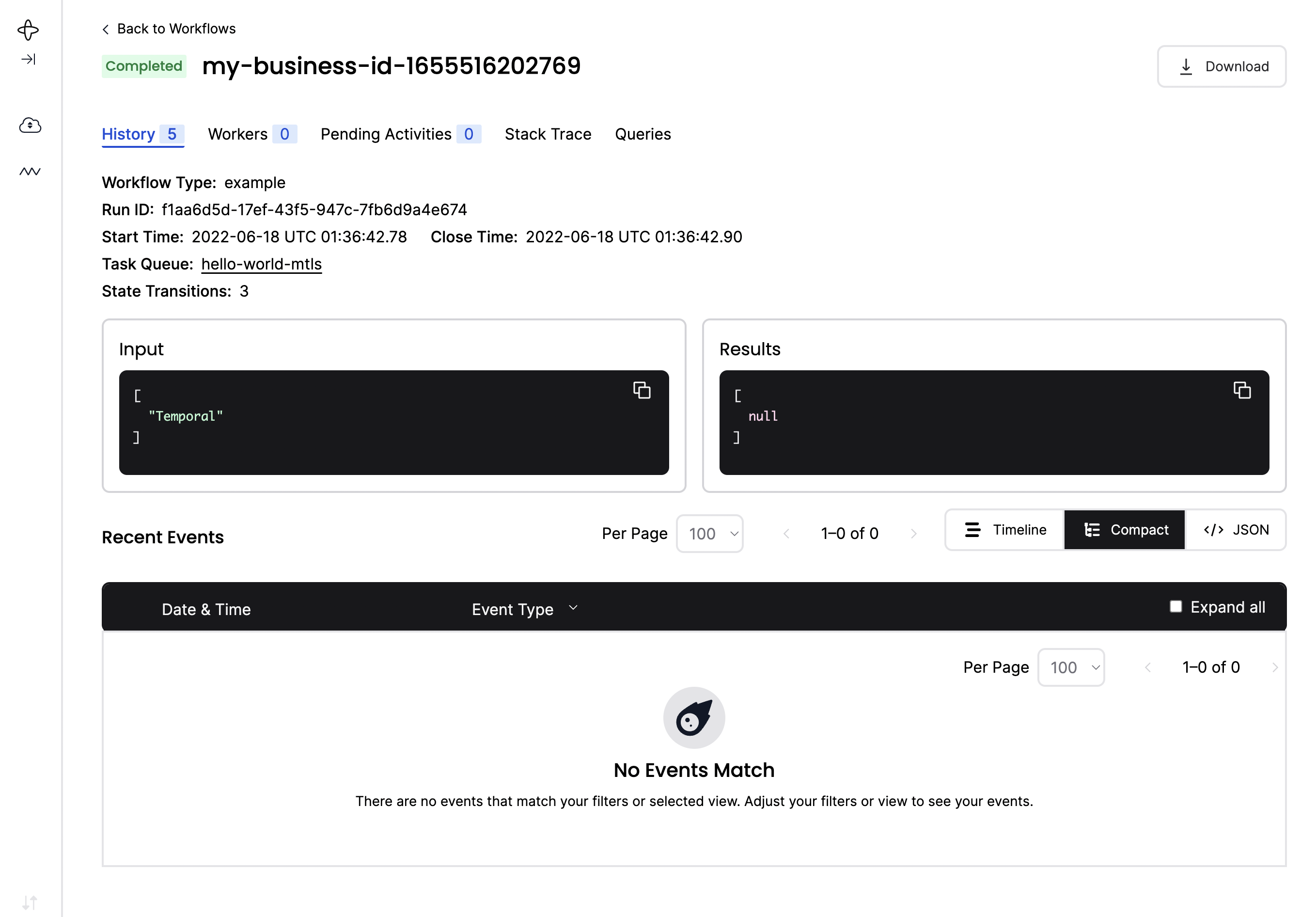 Compact view is empty · Issue #619 · temporalio/ui · GitHub