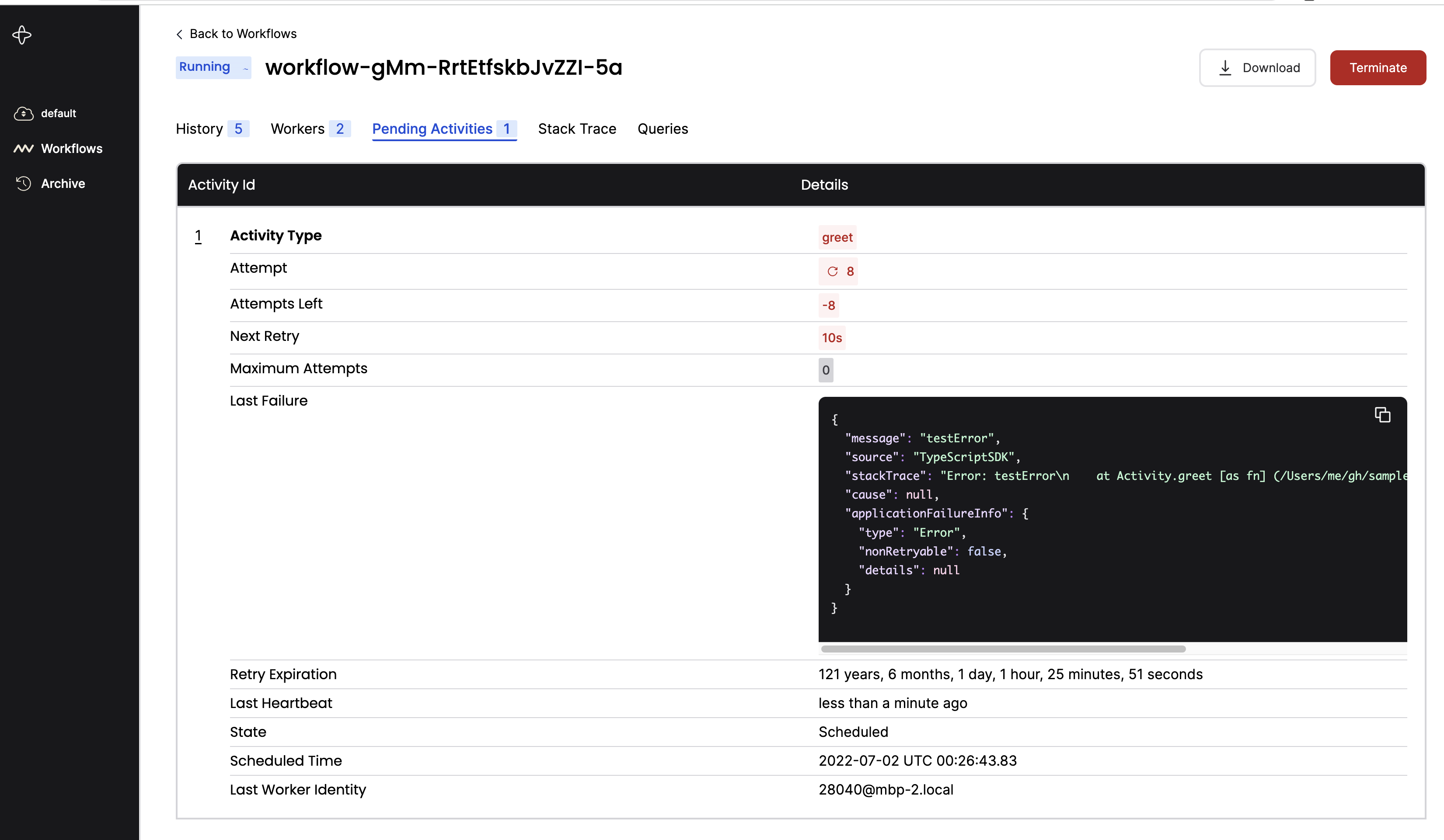 [0.4.0] Retry Policy defaults · Issue #337 · temporalio/ui · GitHub