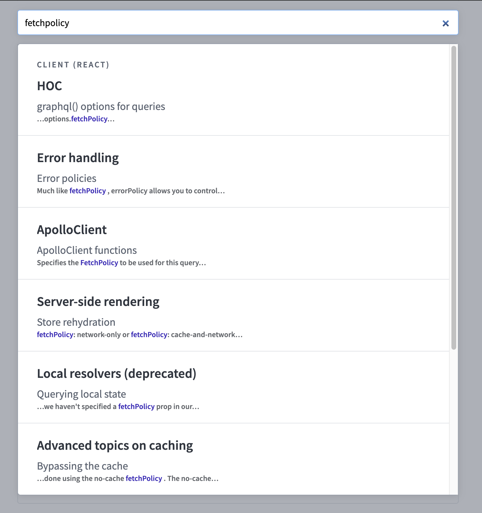 Broken links to Error Policy · Issue #6234 · apollographql/apollo-client · GitHub