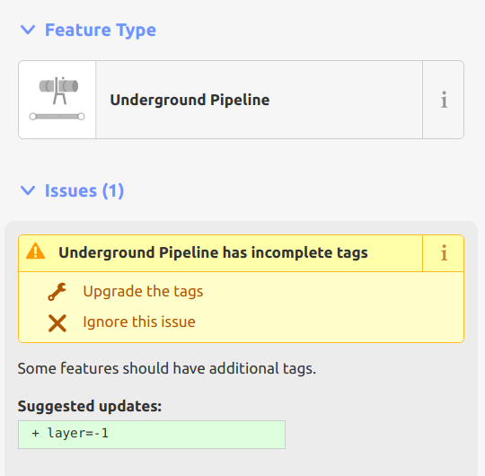 Validator shouldn't suggest layer=-1 for location=underground features · Issue #9041 ...