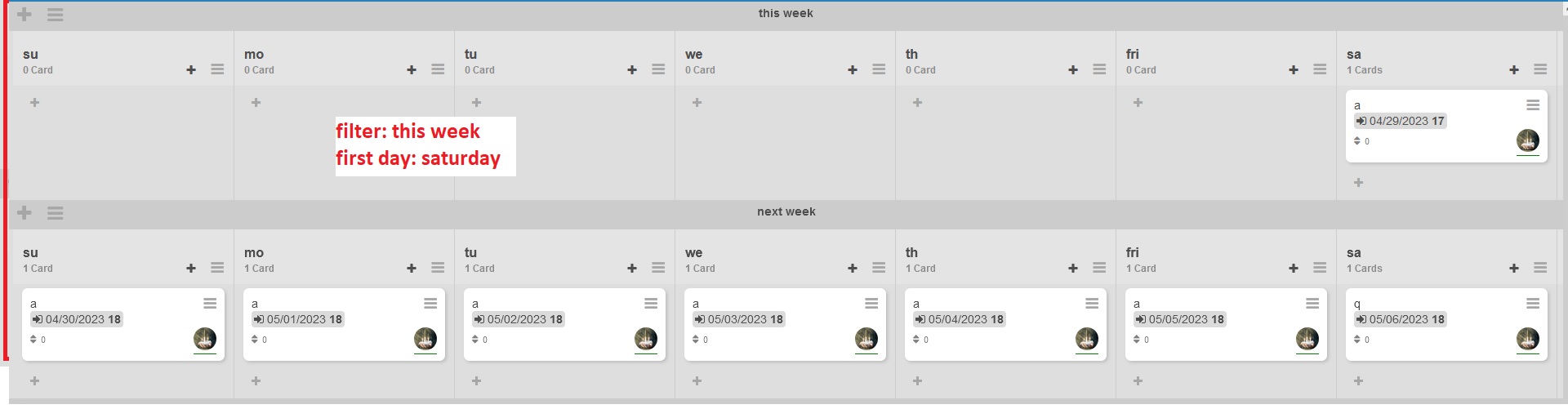 duedate filter & week number · Issue #4881 · wekan/wekan · GitHub