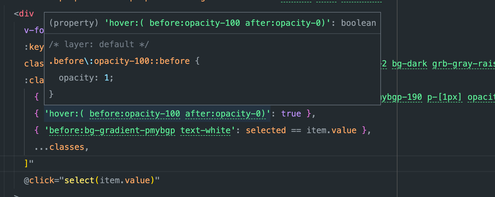 Transform variant group in vscode missing preview for first class after ( · Issue #999 · unocss ...