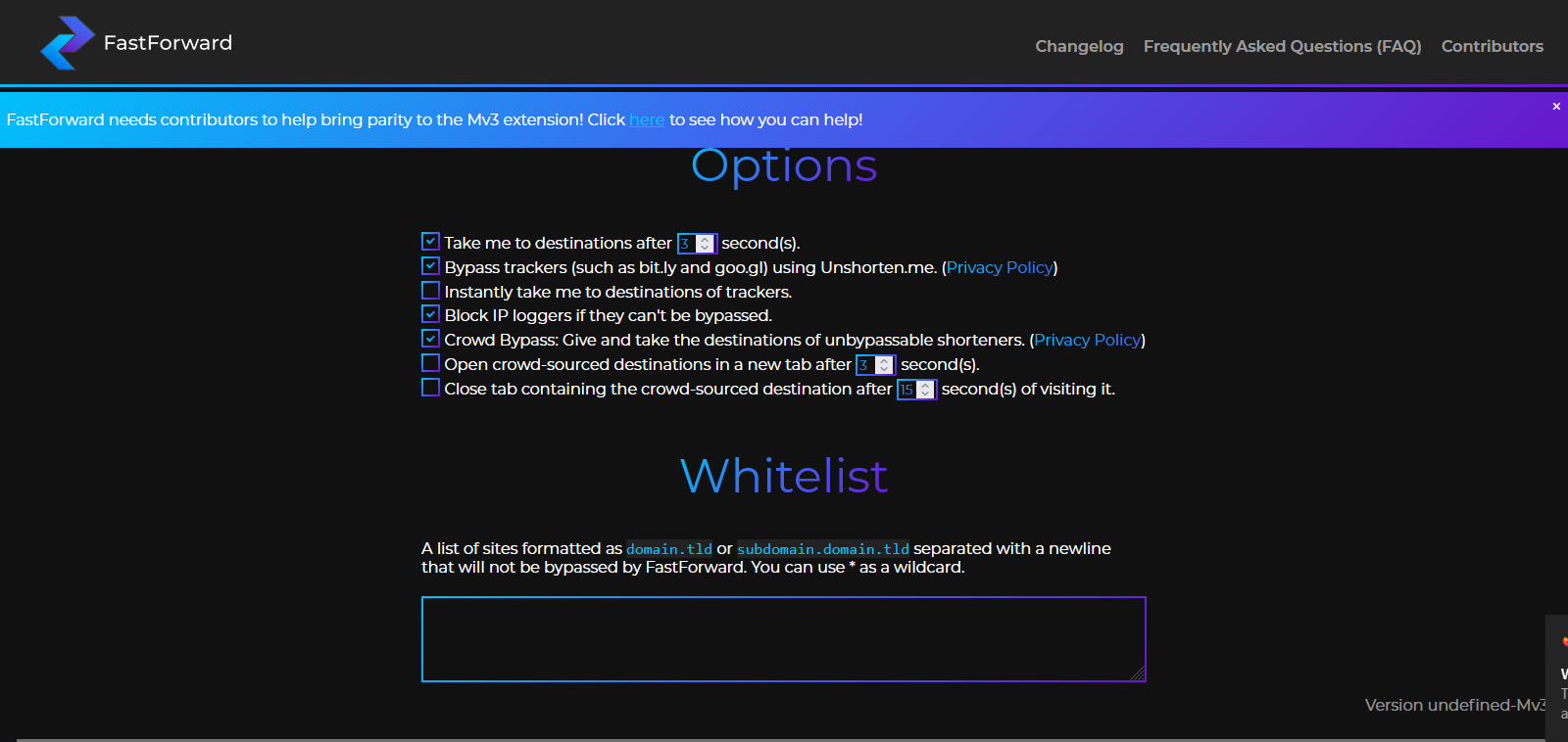 ouo.io is not by passing[Bug] · Issue #1153 · FastForwardTeam/FastForward · GitHub
