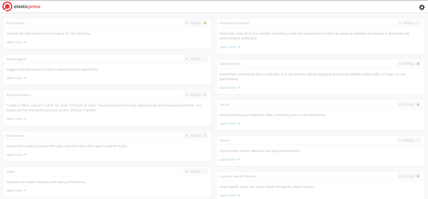 All Options are grayed out · Issue #1673 · 10up/ElasticPress · GitHub