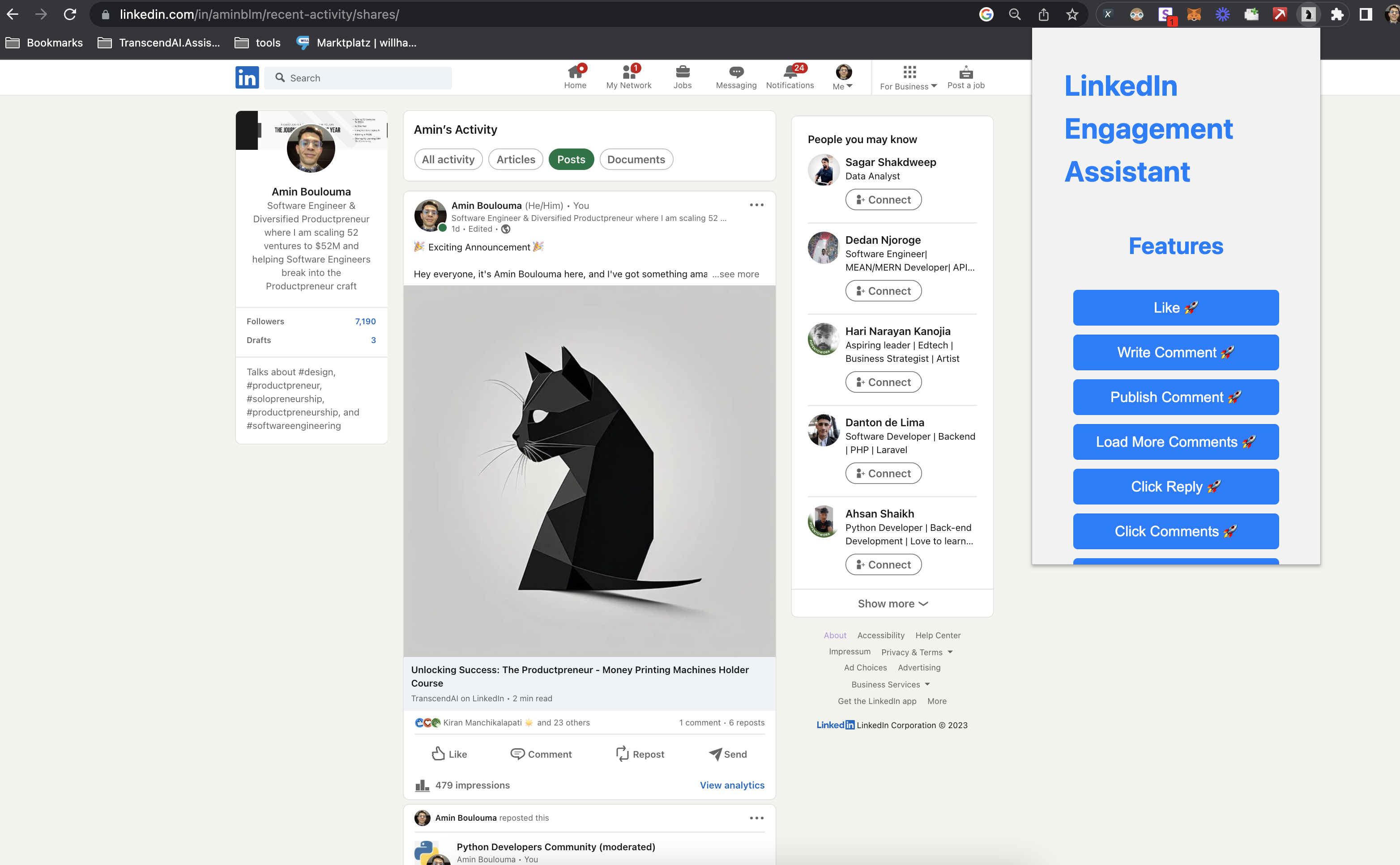 GitHub - aminblm/linkedin-engagement-assistant: Boost Your LinkedIn ...