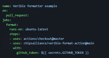 Repo URL wrong in documentation page · Issue #3 · chipsalliance/verible-formatter-action · GitHub