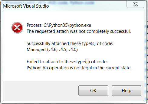 CLR breaks mixed debugging · Issue #2741 · microsoft/PTVS · GitHub