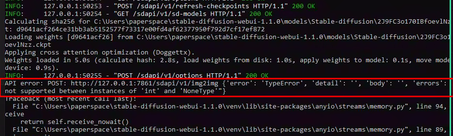 [Bug]: img2img API error after release v1.1.0 · Issue #10288 · AUTOMATIC1111/stable-diffusion ...