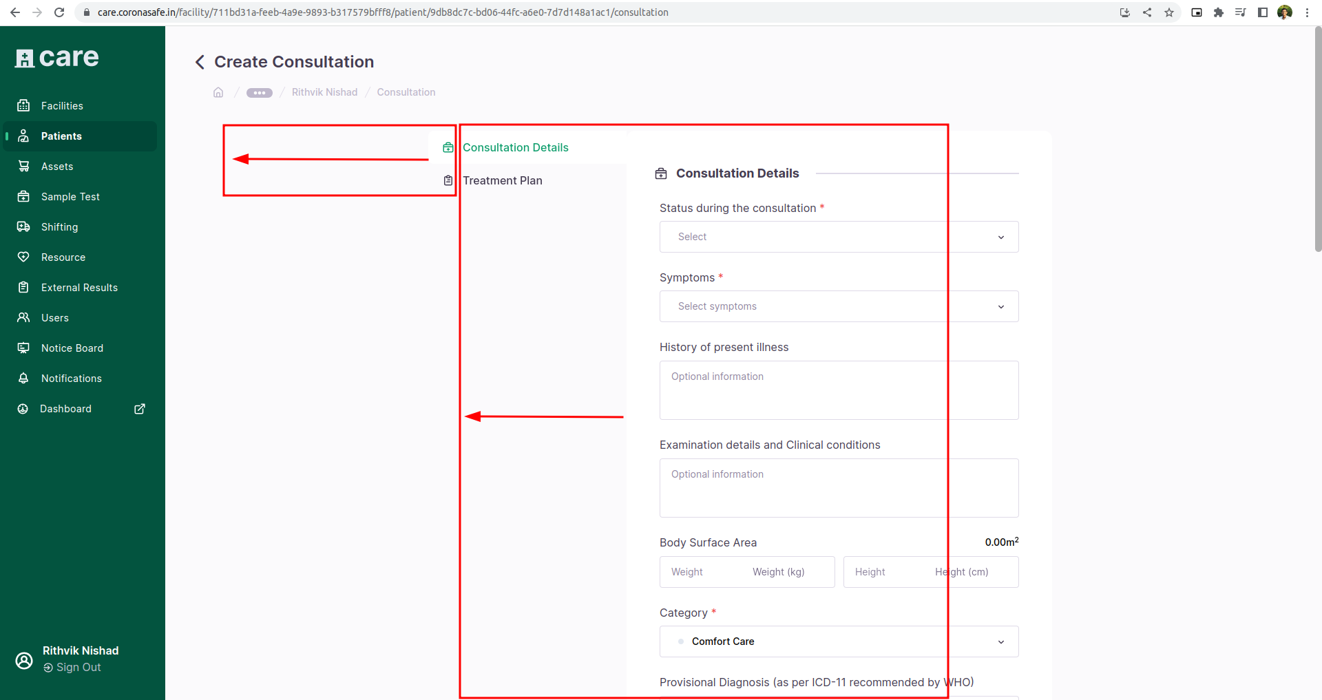 Center Align Consultation Form · Issue 5277 · Ohcnetworkcarefe · Github