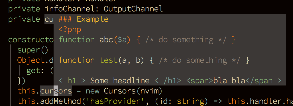 Markdown Support in definition floating window · Issue #1704 · neoclide/coc.nvim · GitHub