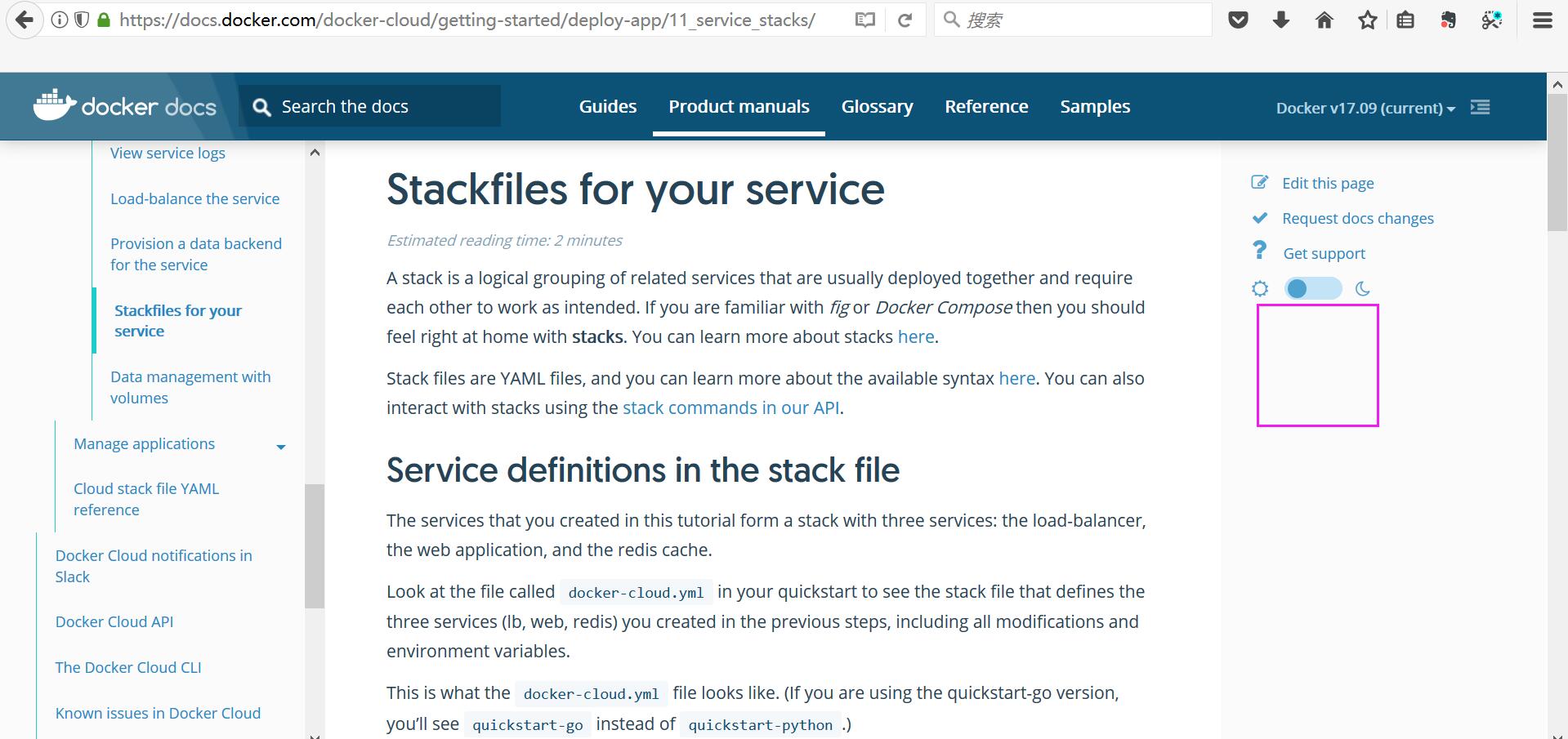 No TOC · Issue #4935 · docker/docs · GitHub
