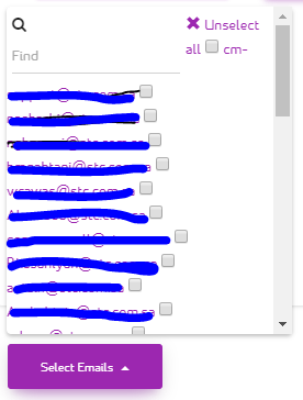 Issue is with the data populated inside the dropdown. The data is not ...