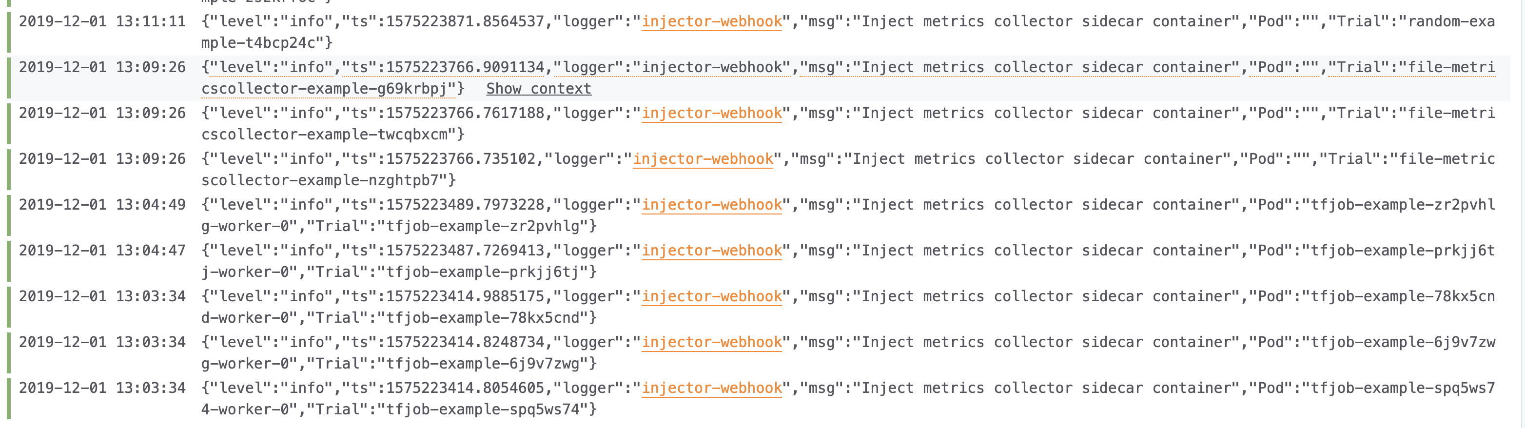 Cannot get pod name in injector webhook · Issue #941 · kubeflow/katib · GitHub