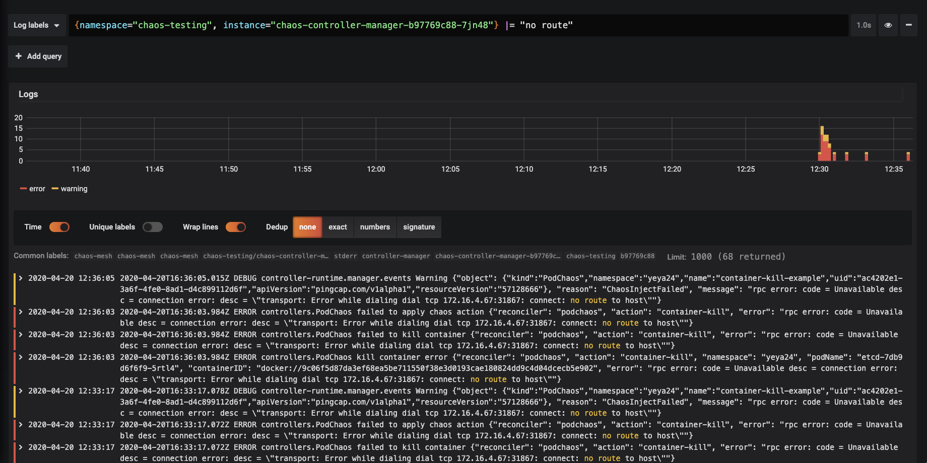 chaos-controller: use pod ip instead of the node ip when connecting to chaos-daemon instances ...