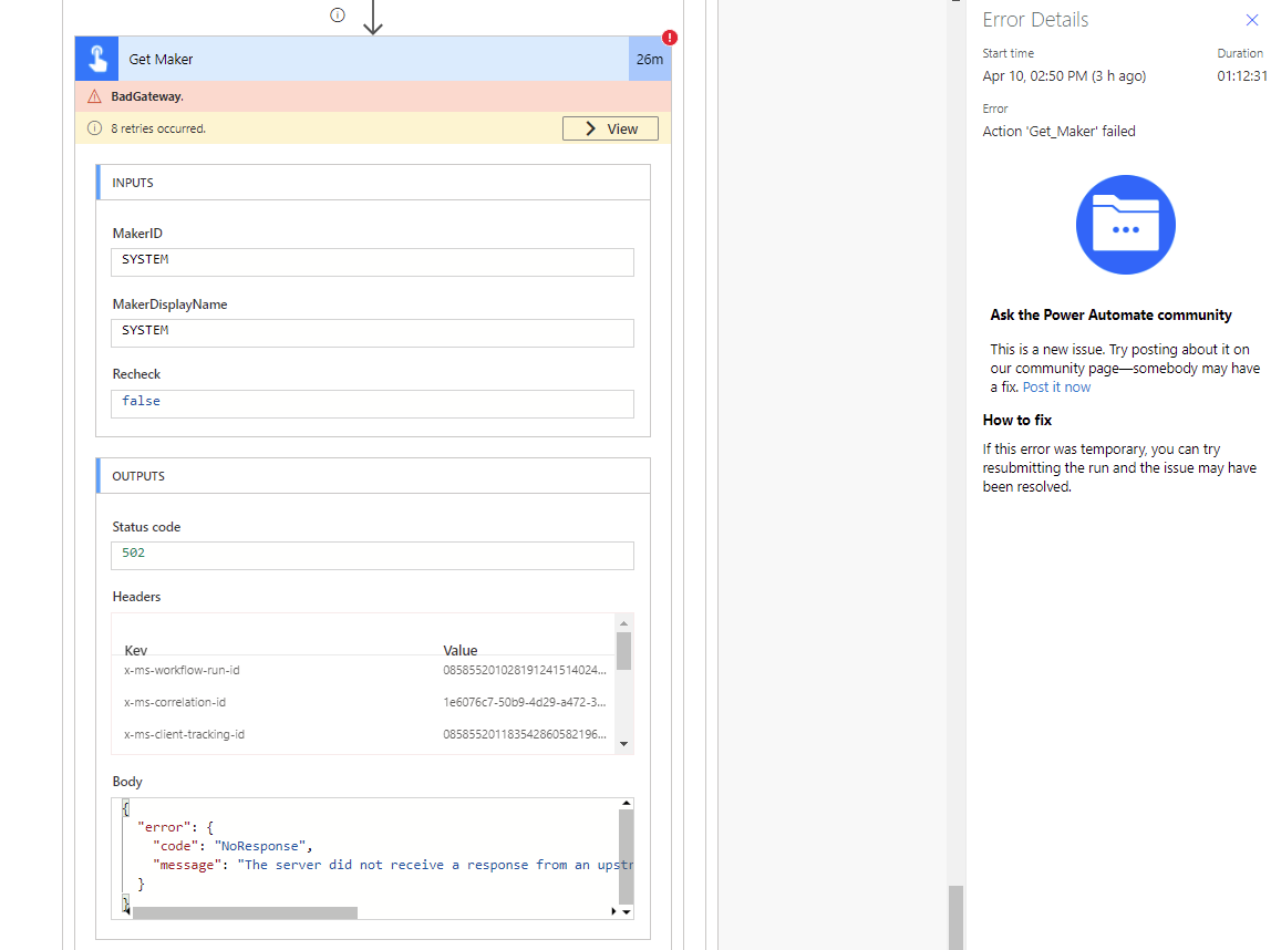 [CoE Starter Kit - BUG] Action 'Get_Maker' failed · Issue #2421 · microsoft/coe-starter-kit · GitHub