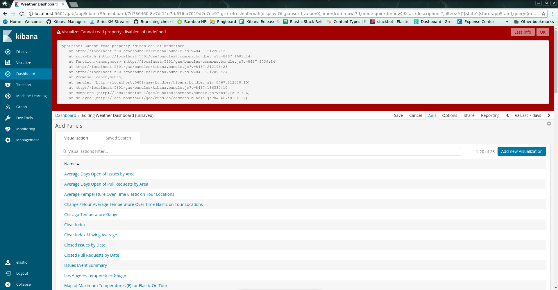 Adding TSVB visualization to Dasboard fails with error · Issue #13905 · elastic/kibana · GitHub