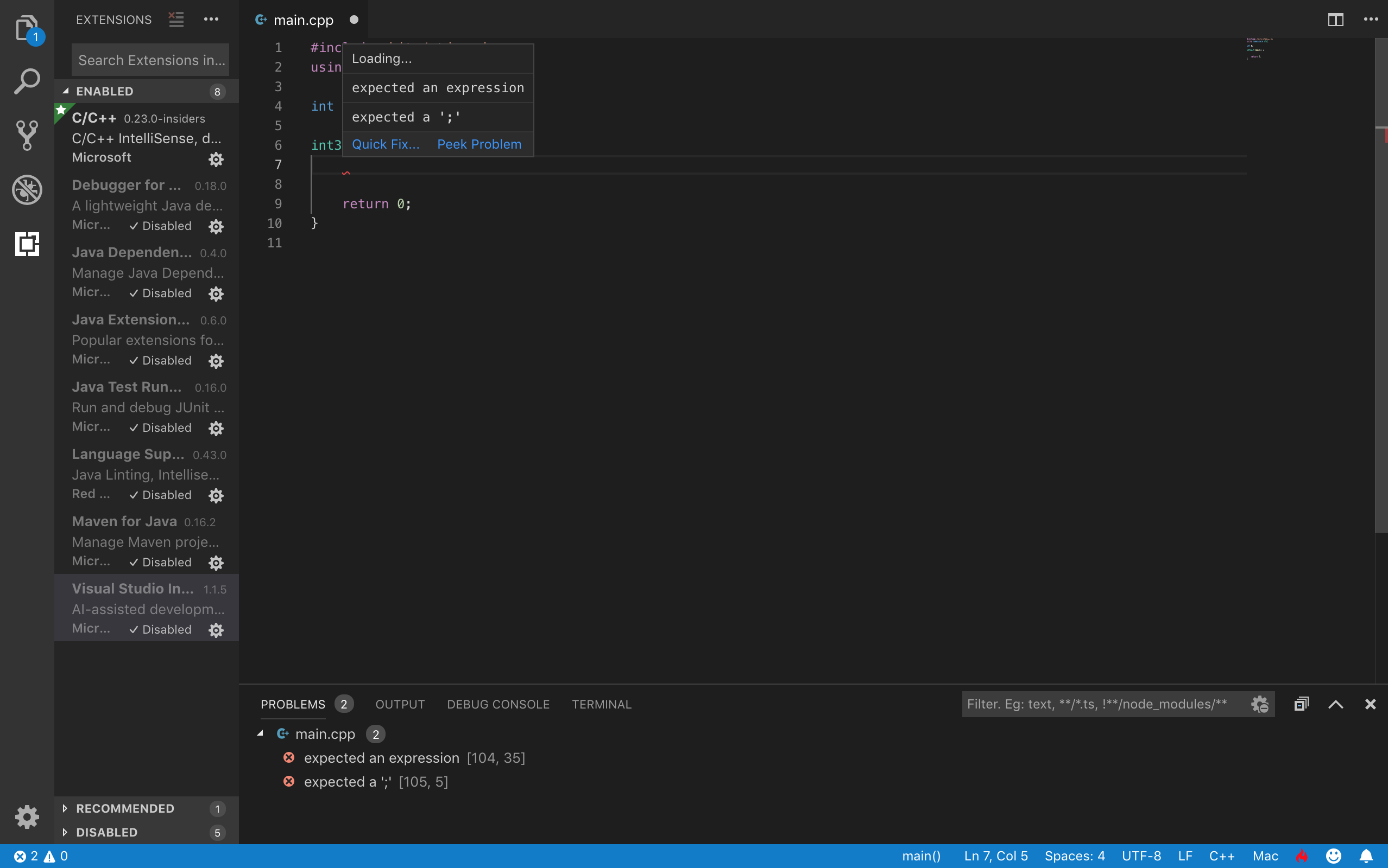 Extension stops after a while · Issue #3543 · microsoft/vscode-cpptools ...