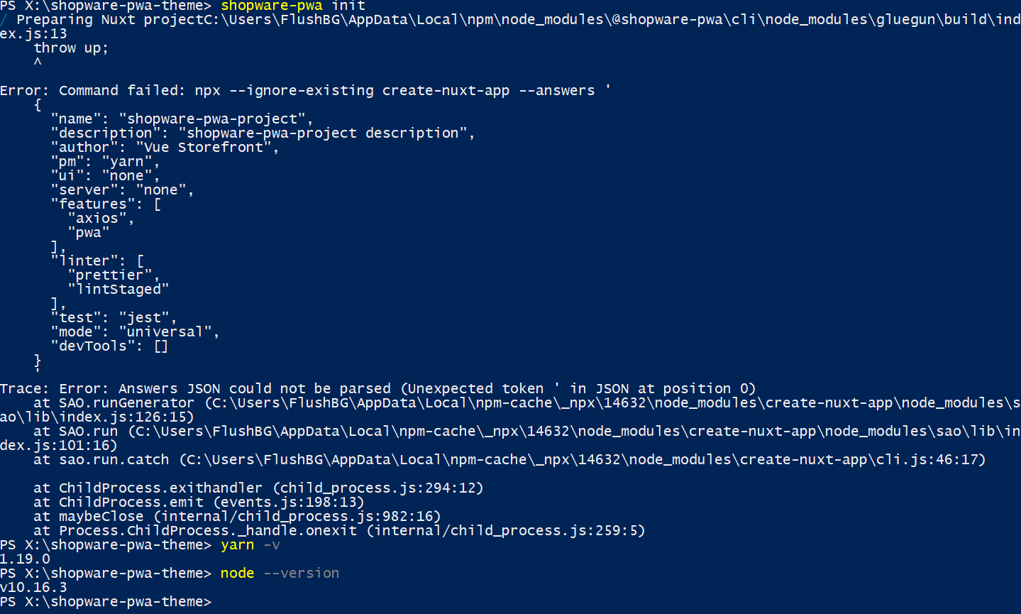 [BUG] I am unable to init project as described in CHEATSHEET.md · Issue #390 · vuestorefront ...