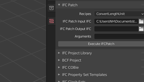 BlenderBIM : IFC Patch panel : Improve UI/UX for arguments field · Issue #1622 · IfcOpenShell ...