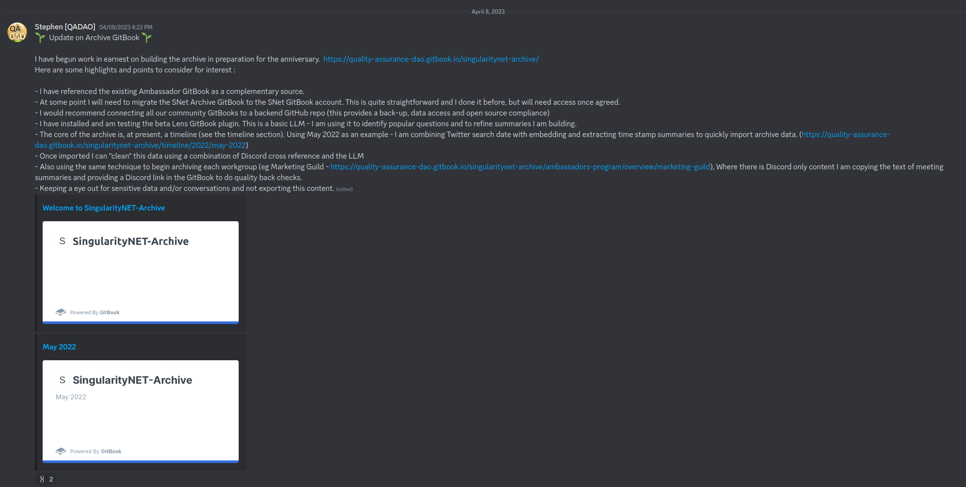 Set-up SingularityNET-Archive GitBook · Issue #4 · SingularityNET-Archive/SingularityNET-Archive ...