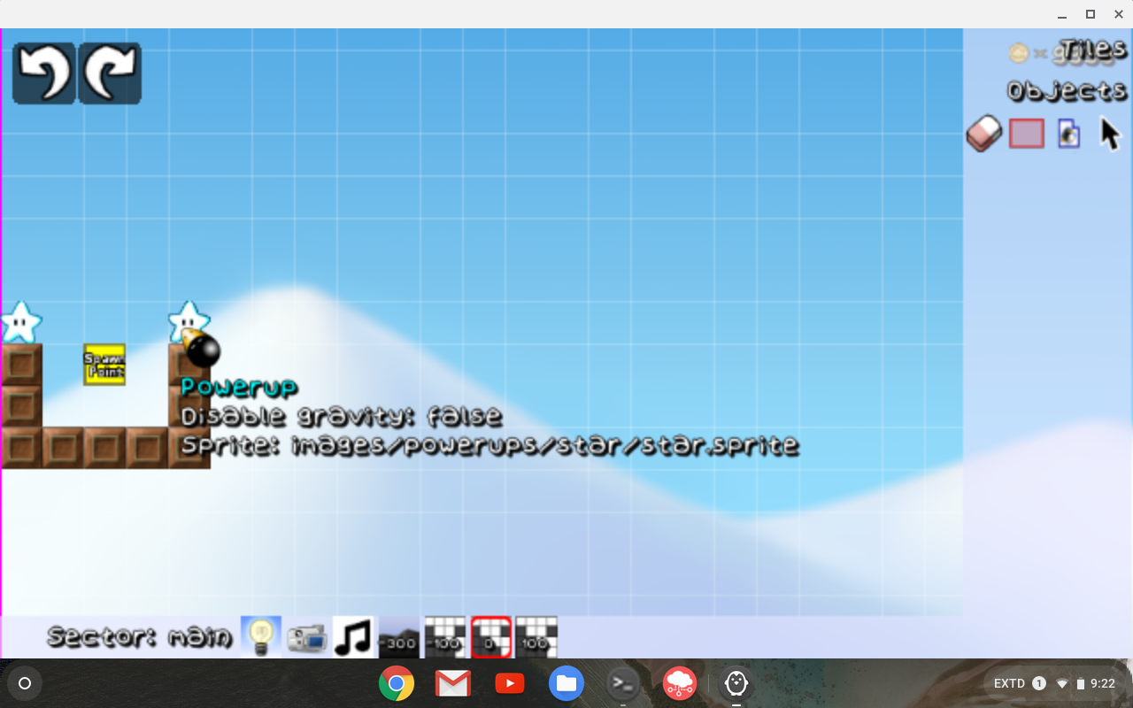 Star powerups created by the editor do not actually make Tux invincible ...