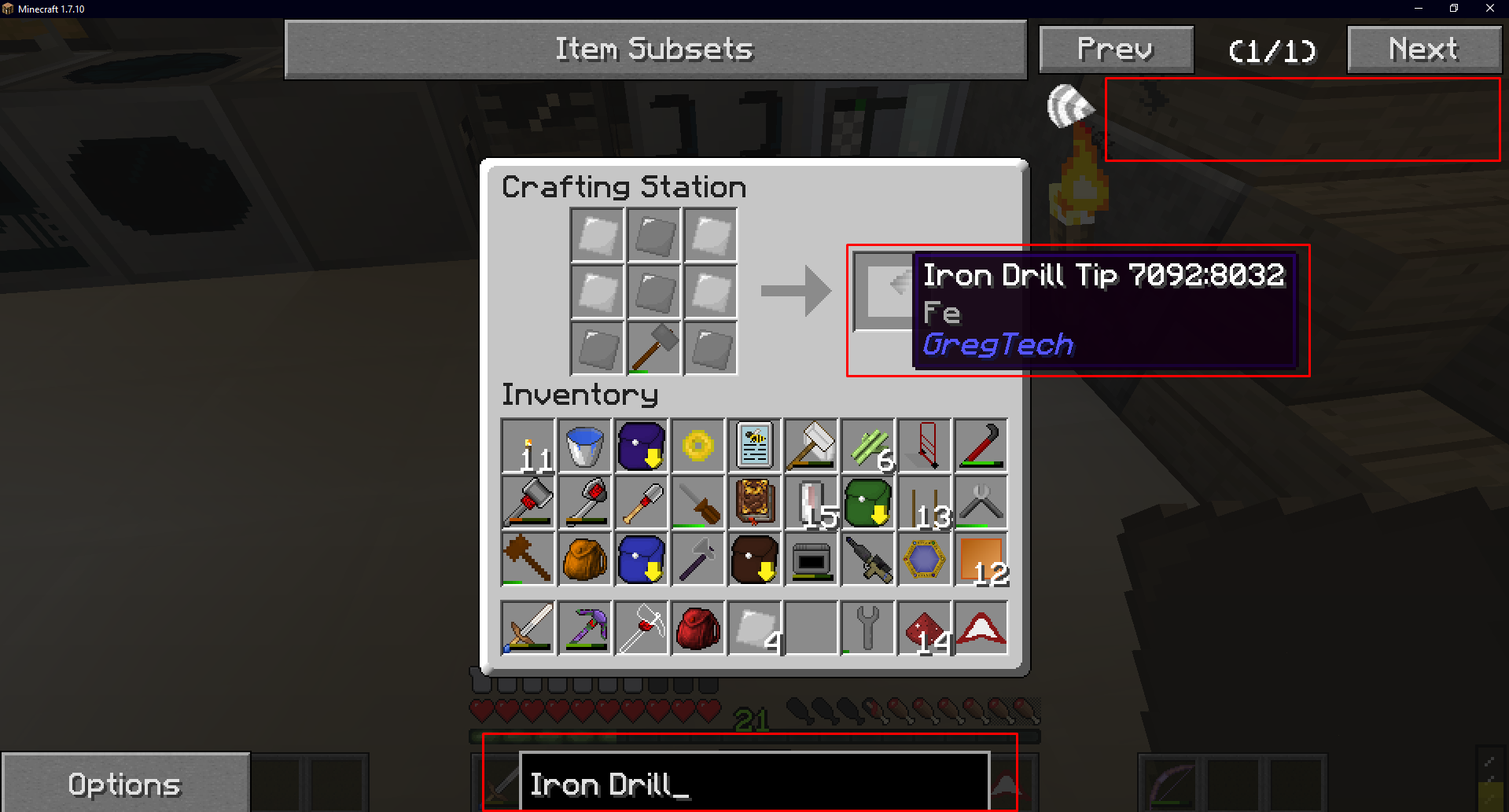 Item "*any material* Drill Tip" isn't showed by NEI · Issue #4404 ...