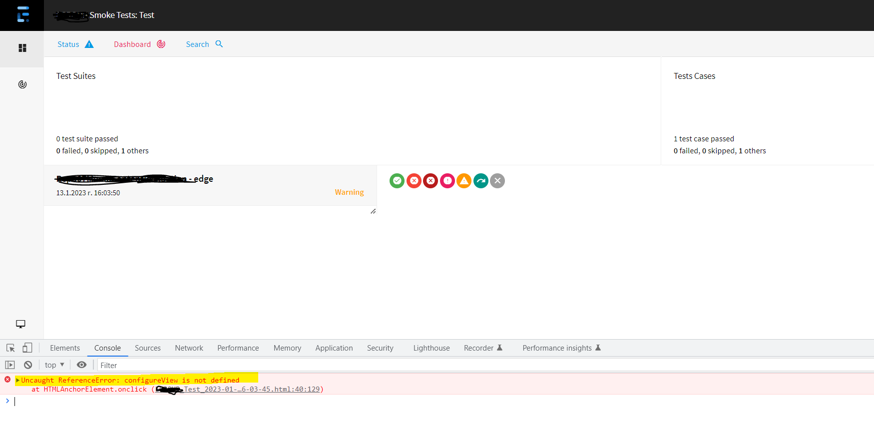 Upgrade to Chrome/Edge version 109 (ExtentReports.Core 1.0.3) - "configureView is not defined ...