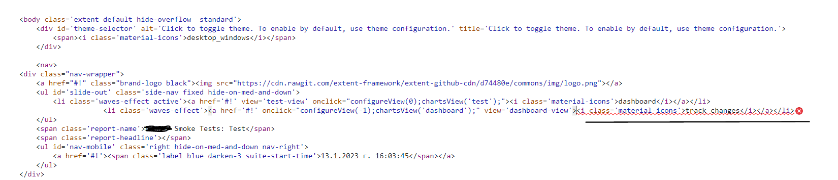 Upgrade to Chrome/Edge version 109 (ExtentReports.Core 1.0.3) - "configureView is not defined ...