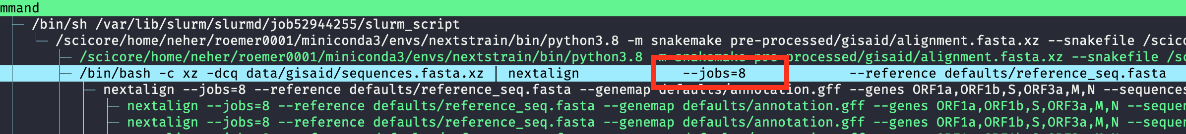 Snakemake using different values of "threads" for console output and cluster submission · Issue ...