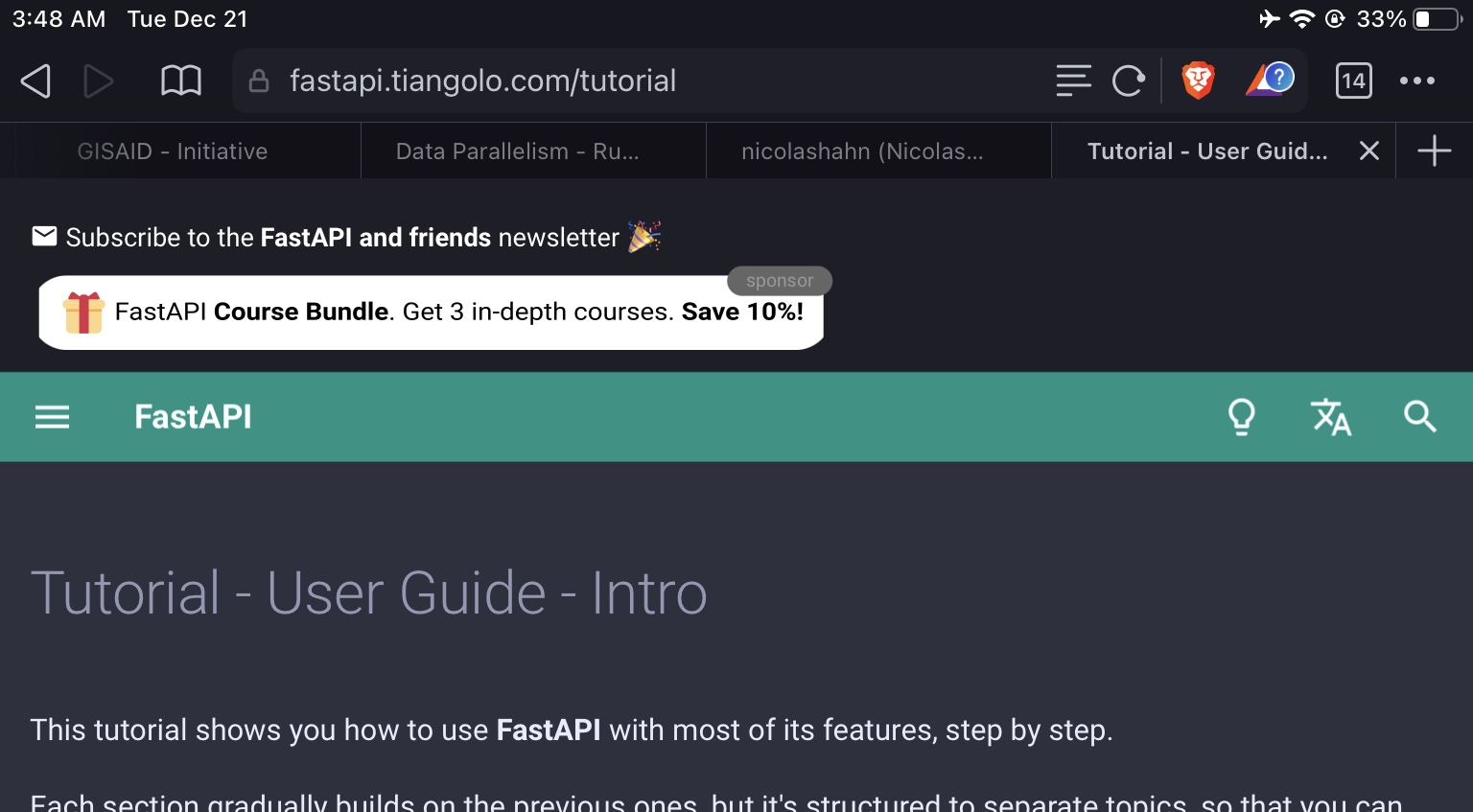 Website bug: Ads make site jump up/down every 5 seconds on tablet view · Issue #4311 · fastapi ...