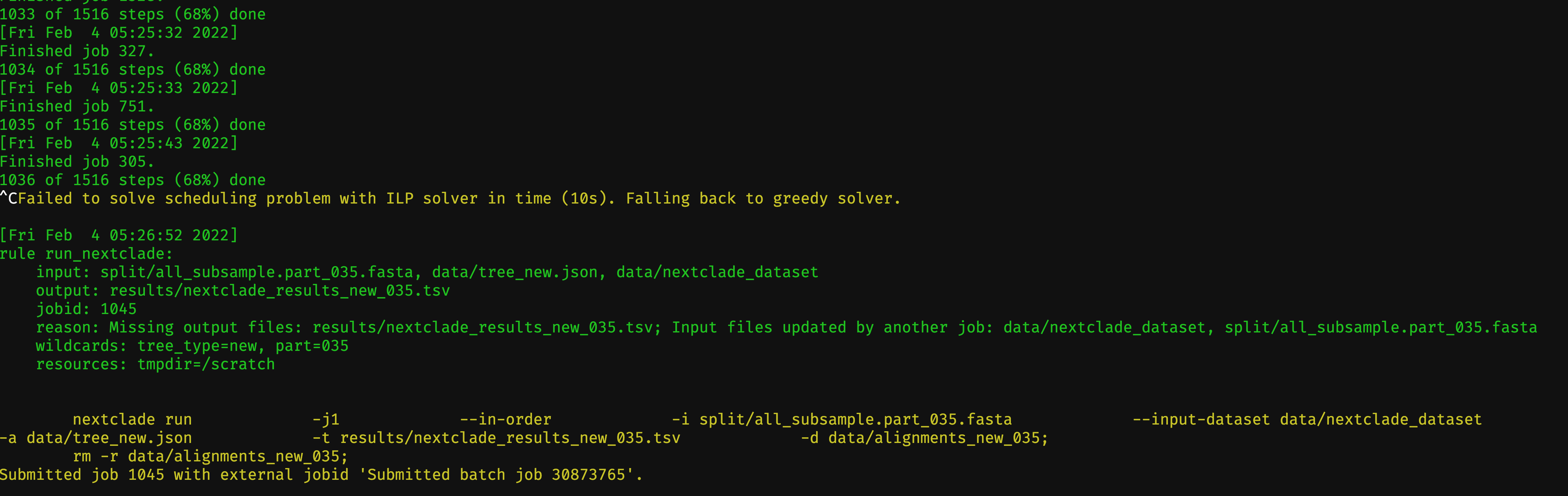 Greedy solver not chosen despite ILP `cbc` taking >6min and thus >10s · Issue #1374 · snakemake ...