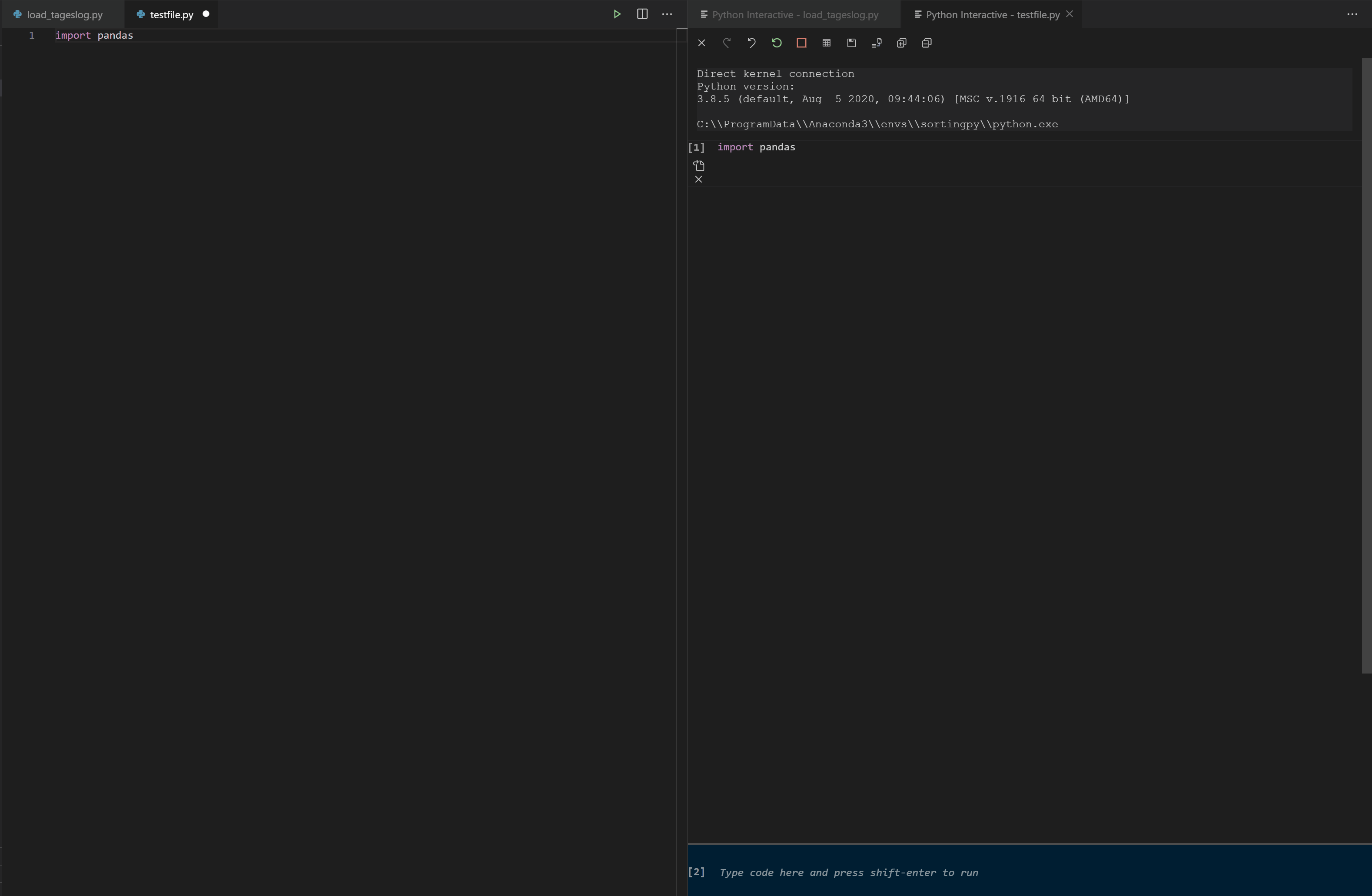 When switching to Interactive Window with , no focus on text field ...