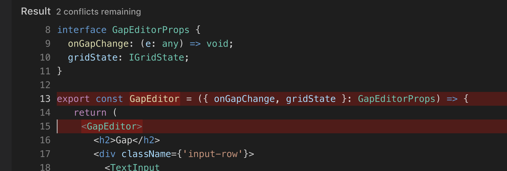Merge Editor: result should show remaining conflicts · Issue #151135 ...