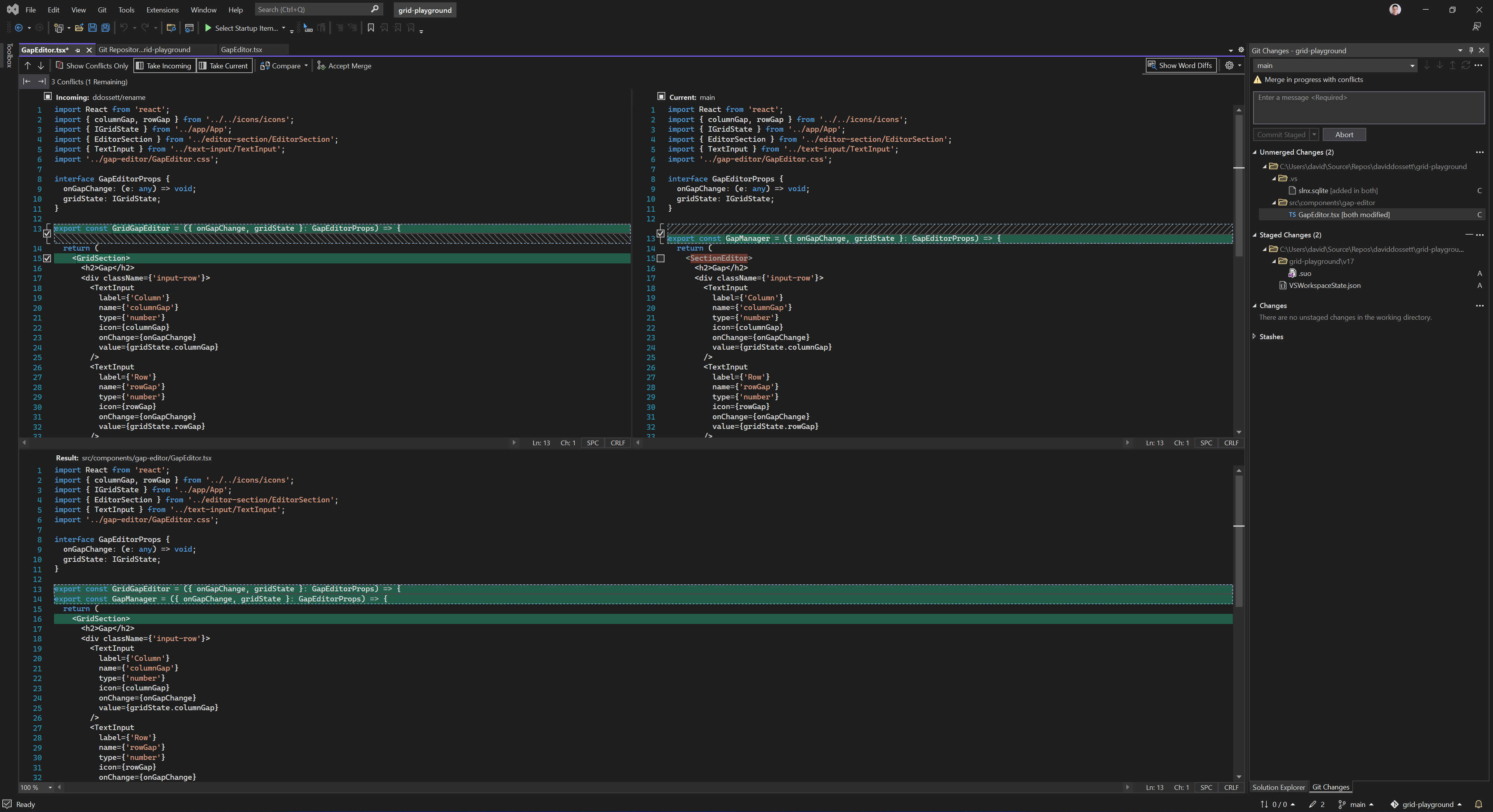 Merge Editor Does Not Allow Both Sides To Be Checked · Issue 160370 · Microsoft Vscode · Github
