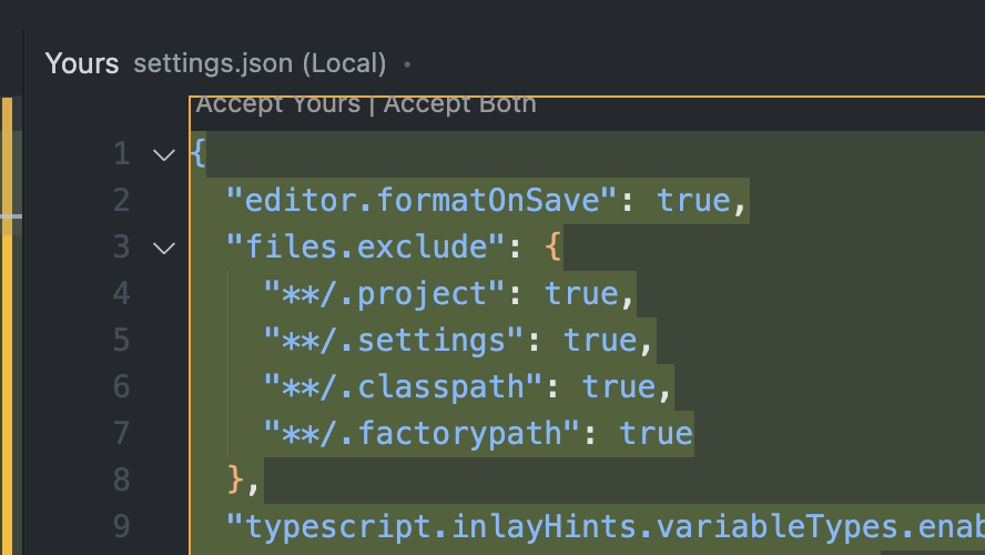 Merge Editor: conflict border occludes CodeLens actions · Issue #162962 · microsoft/vscode · GitHub