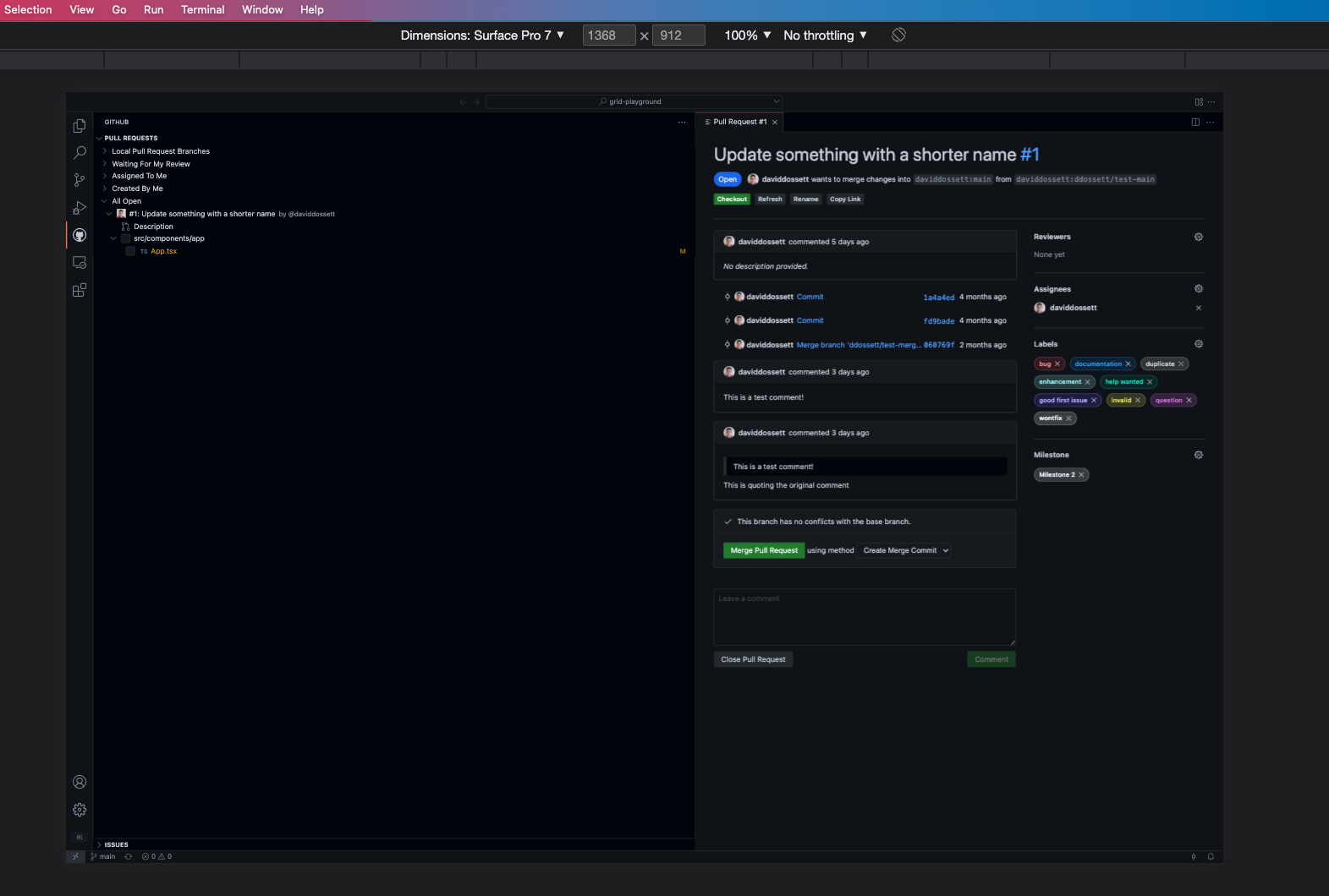 Width breakpoint issue on smaller devices · Issue #4067 · microsoft/vscode-pull-request-github ...