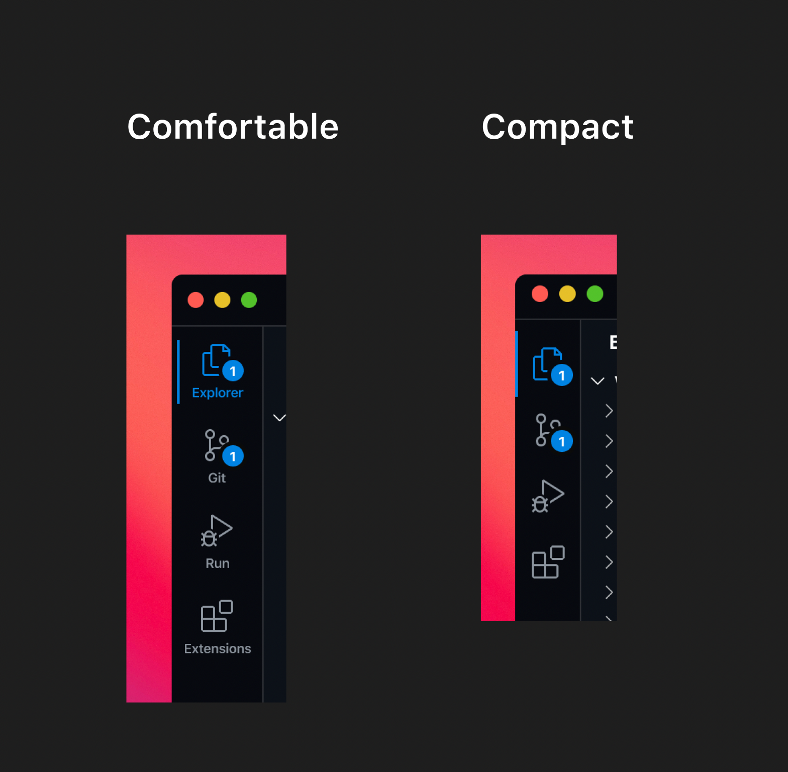 Add settings for the size of activity bar · Issue #163909 · microsoft ...