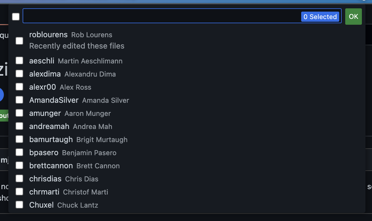 Use multi-select quick picks to manage assignees/reviewers · Issue #4084 · microsoft/vscode-pull ...