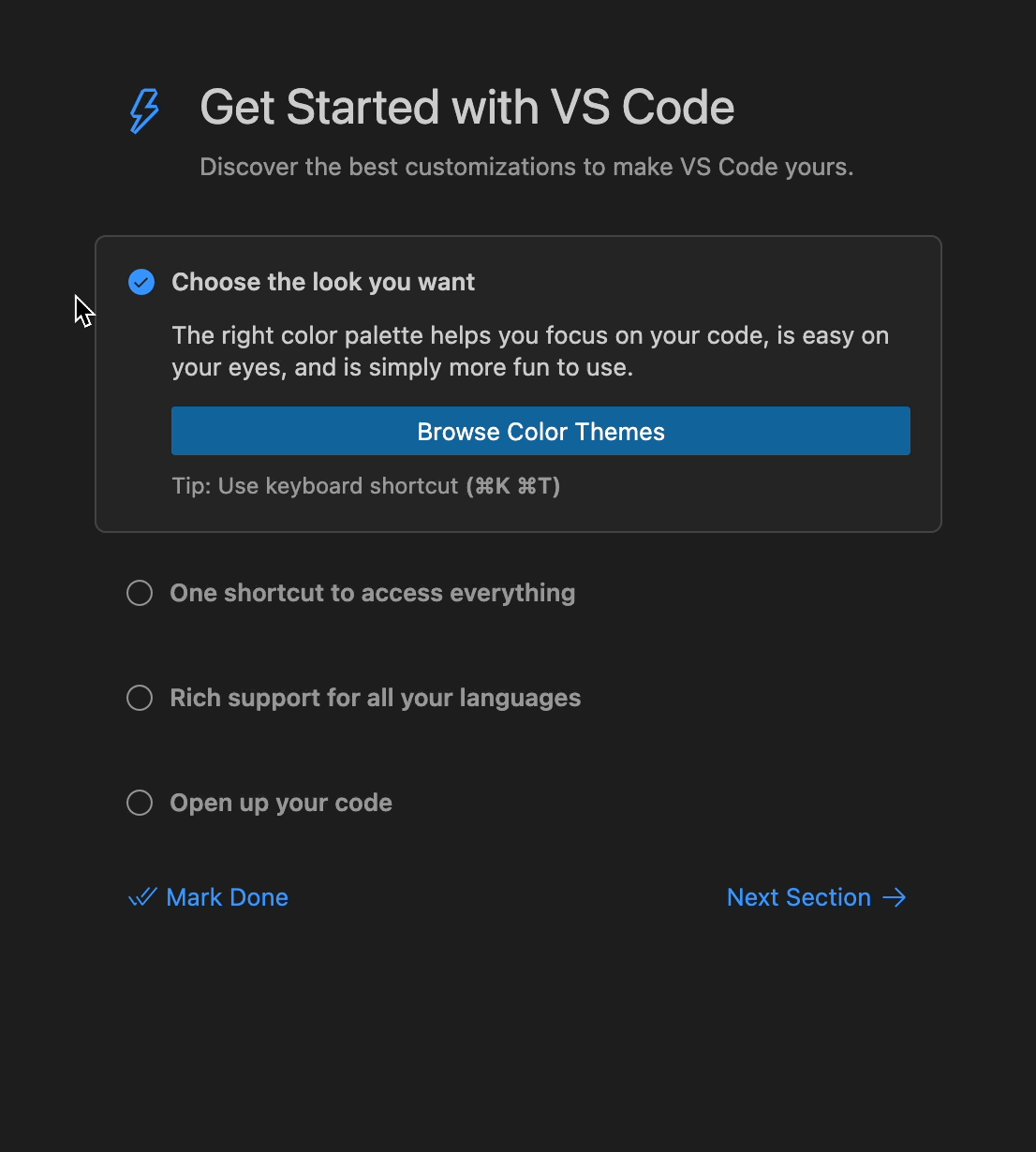 Add Hover Feedback To Walkthrough Steps By Daviddossett · Pull Request 166658 · Microsoft 