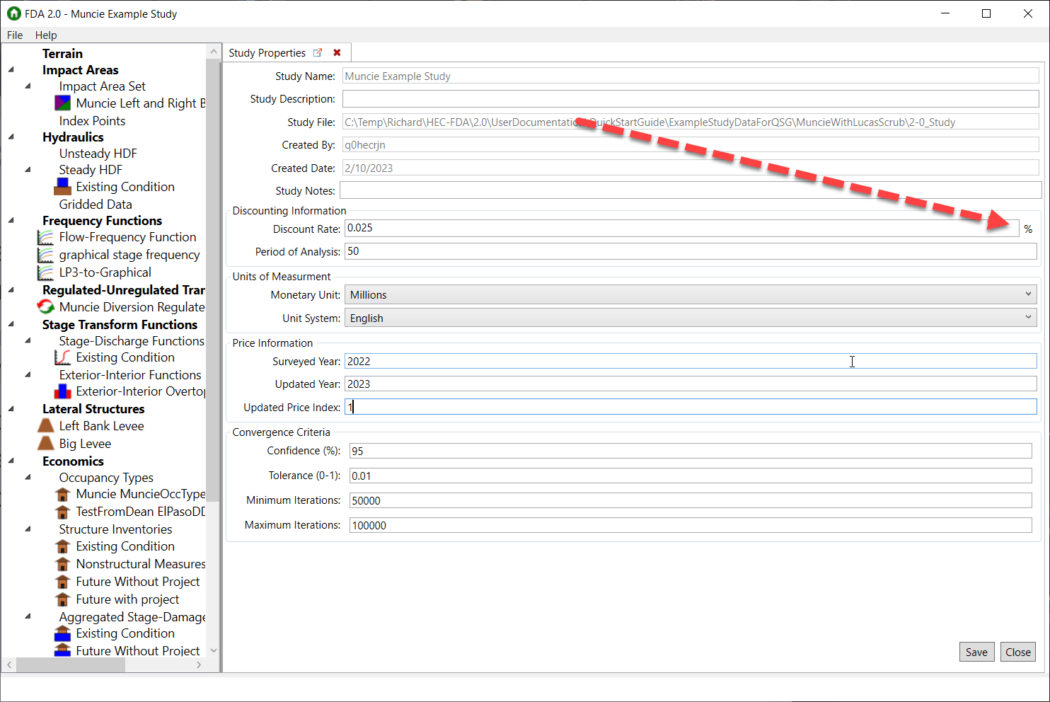 remove % next to discount rate in study properties · Issue #834 · HydrologicEngineeringCenter ...
