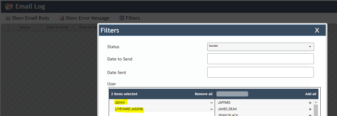 Email Log Filter · Issue #19 · ZoomApps/Liveapp · GitHub